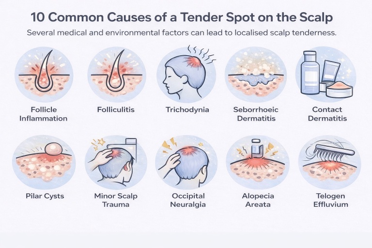 Why Is My Scalp Tender in One Spot? 10 Common Causes and What It Means