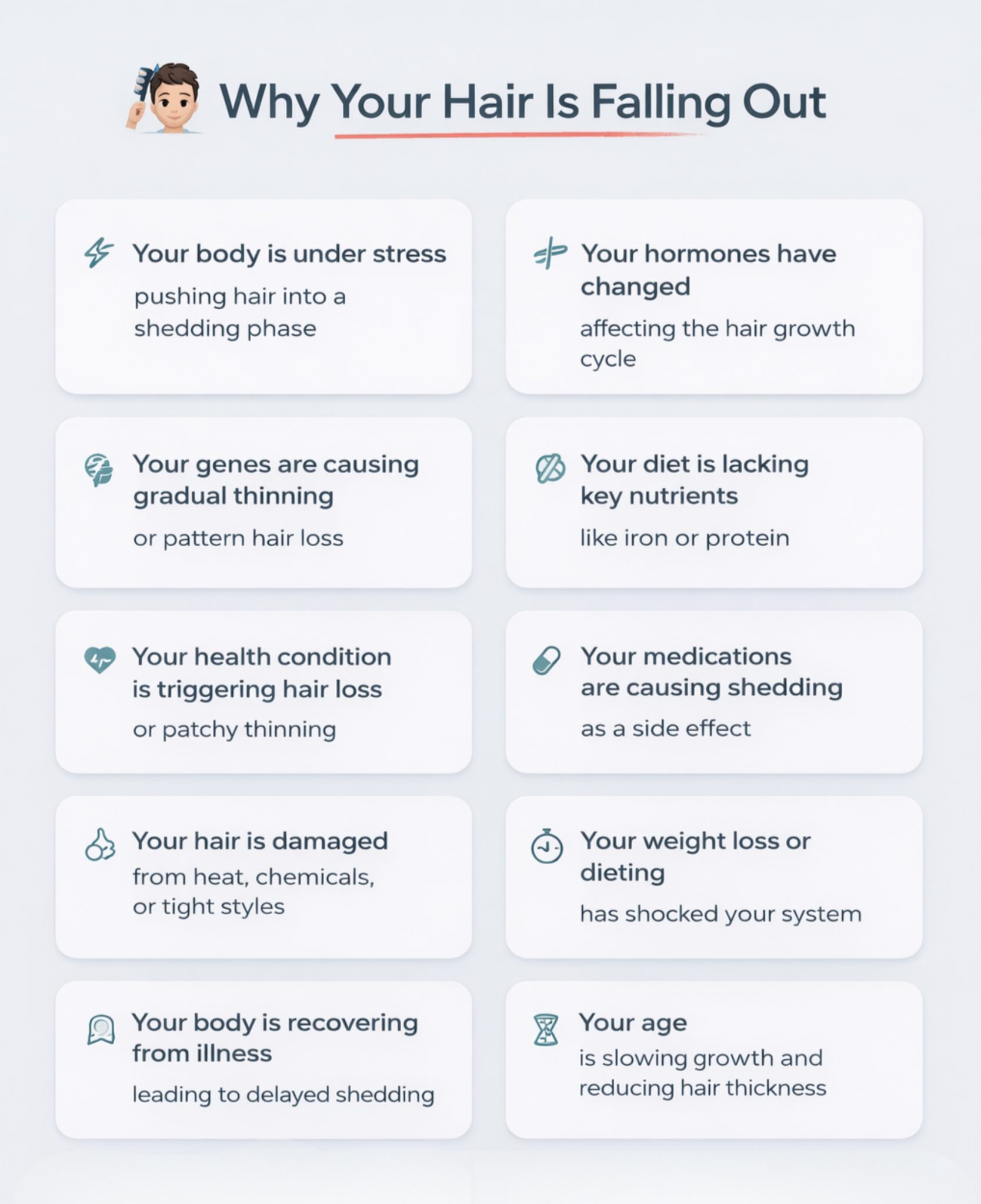 10 Common Causes Why Your Hair Is Falling Out | Aventus Clinic